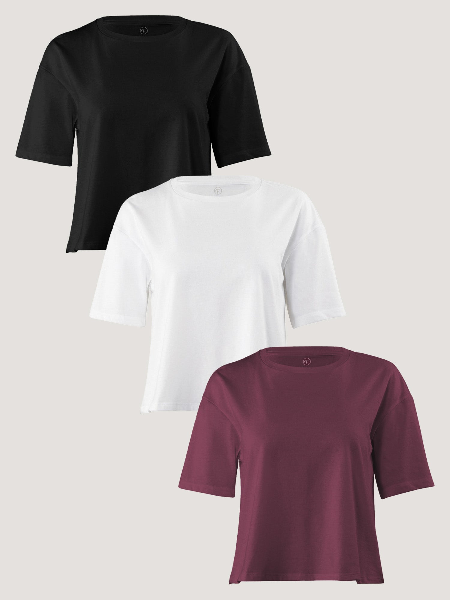 Women's Boxy Tees 3-Pack| Cropped Boxy Crew Neck – Fresh Clean Threads