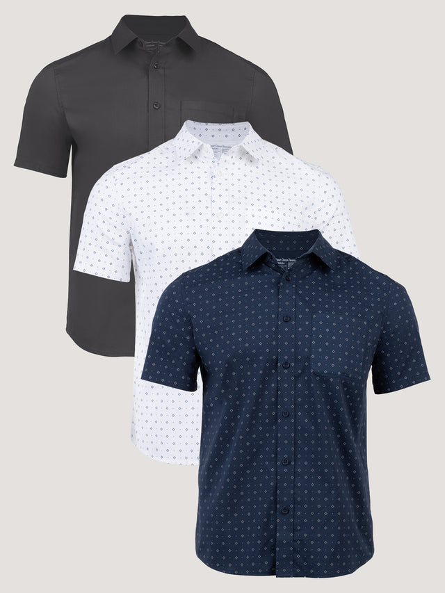 Bold looks. Stretch comfort. The Prints 3-Pack Shirts. – Fresh Clean ...