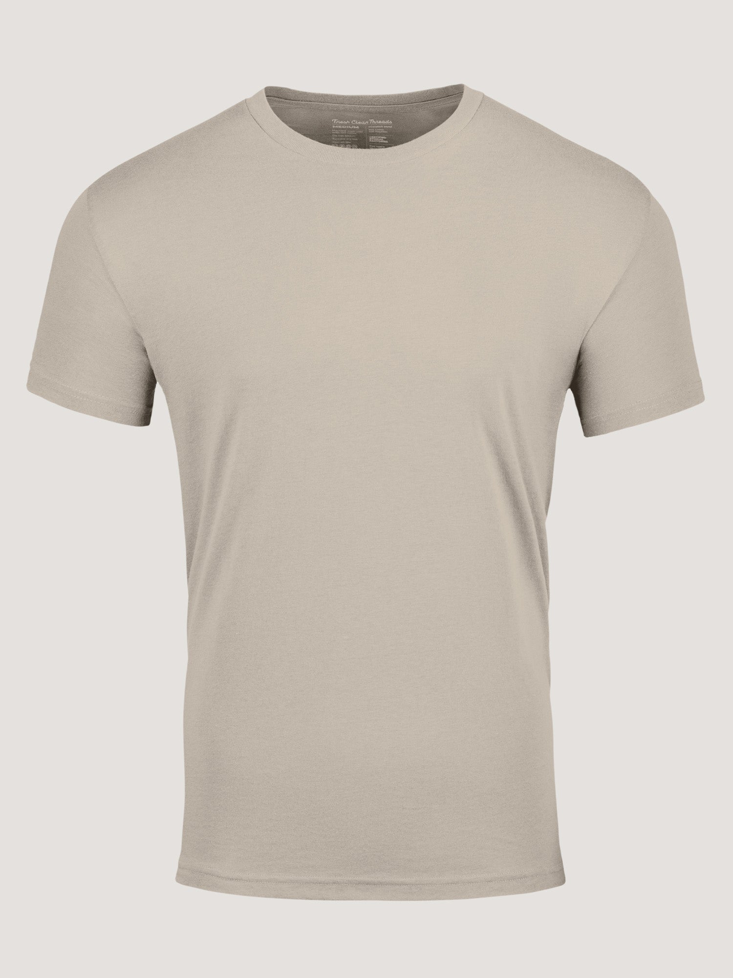 Sandstone Crew Neck Shirt | Custom Fit, Everyday Comfort – Fresh Clean ...