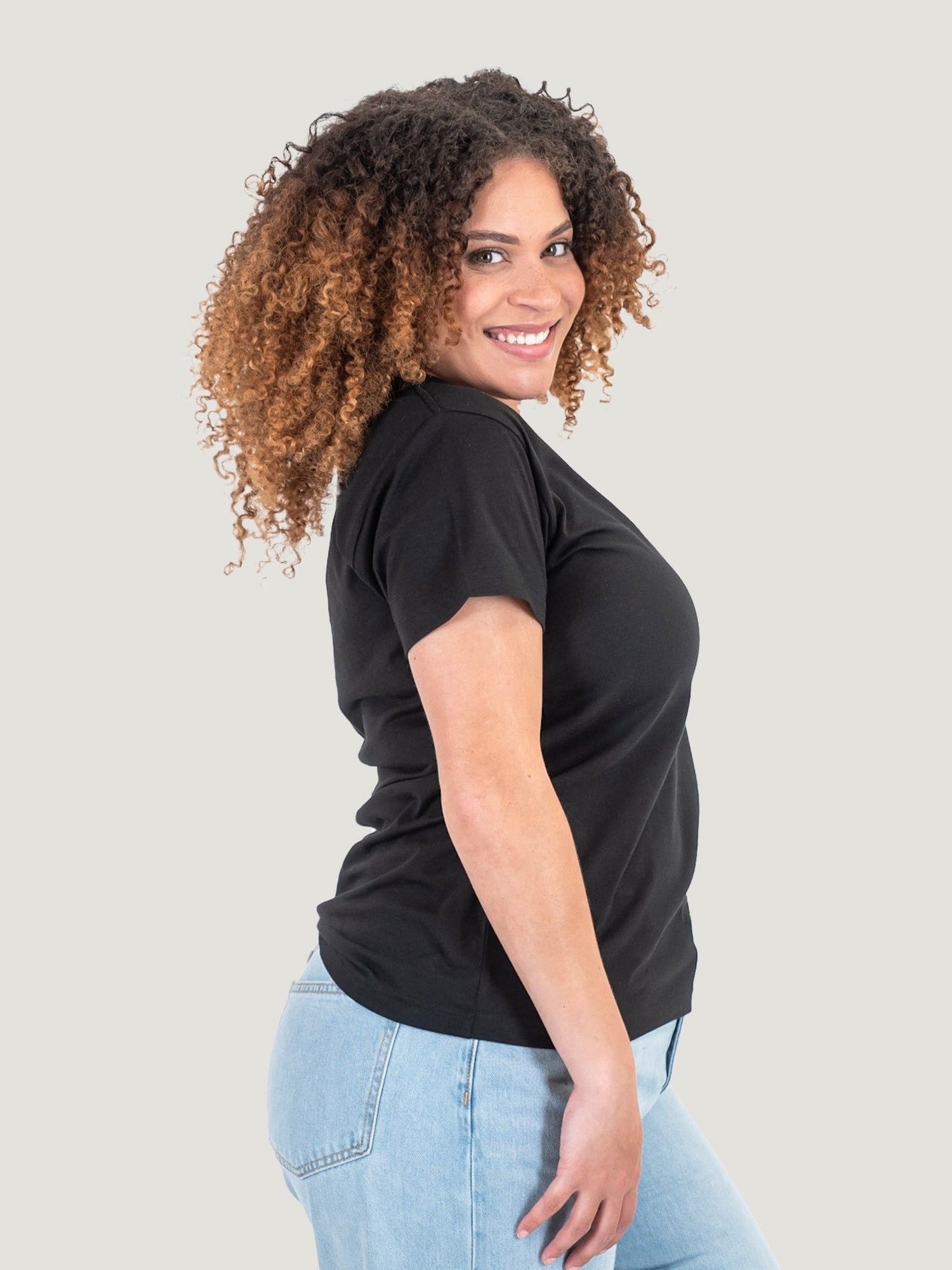 Women's Black V-Neck (1st Gen.) | Fresh Clean Threads