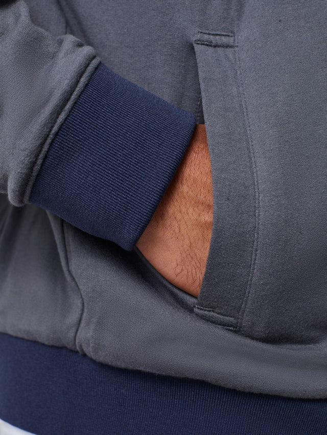 Navy + Charcoal Reversible Bomber Jacket | Fresh Clean Threads