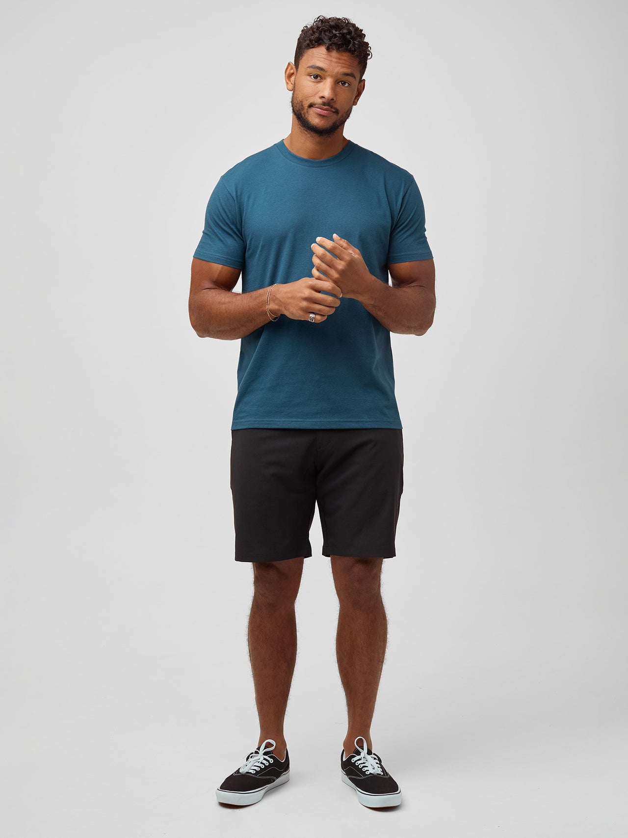 Sea Blue Crew Neck | Men's Plain T-Shirts – Fresh Clean Threads